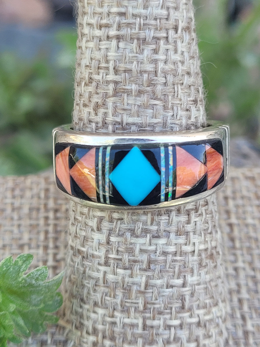 Multi stone inlay 12 – Little Feather Jewelry